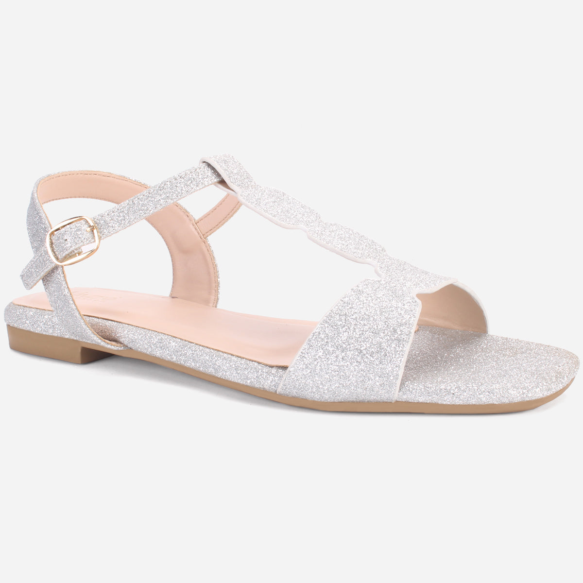 Womens "BENNU" Shimmery Summer Sandals – Unze London