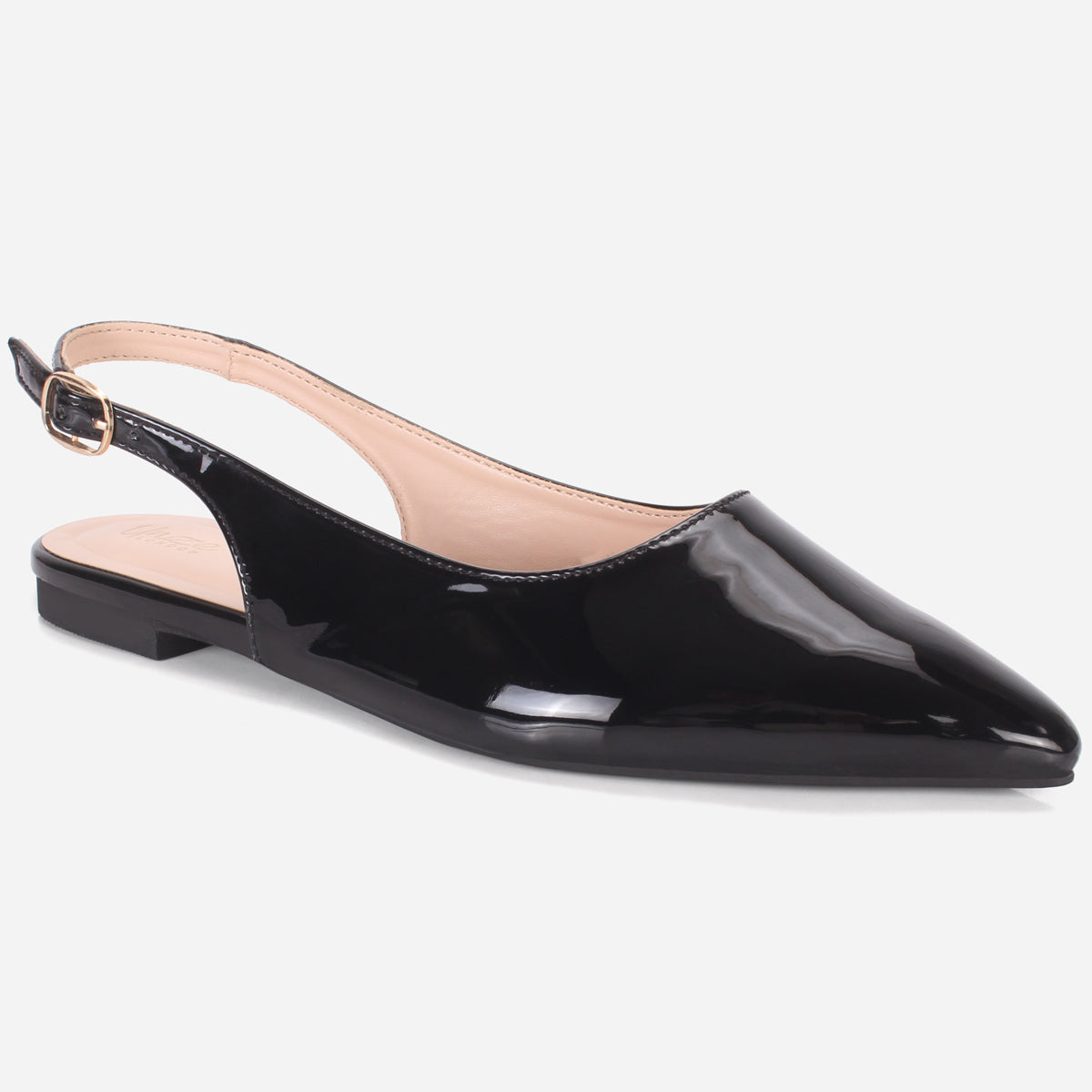 Women's "TAJEZWI" Patent Pointed Flat Shoes – Unze London