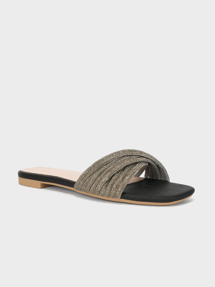 Women's "APHEA" Square Toe Slippers – Unze London