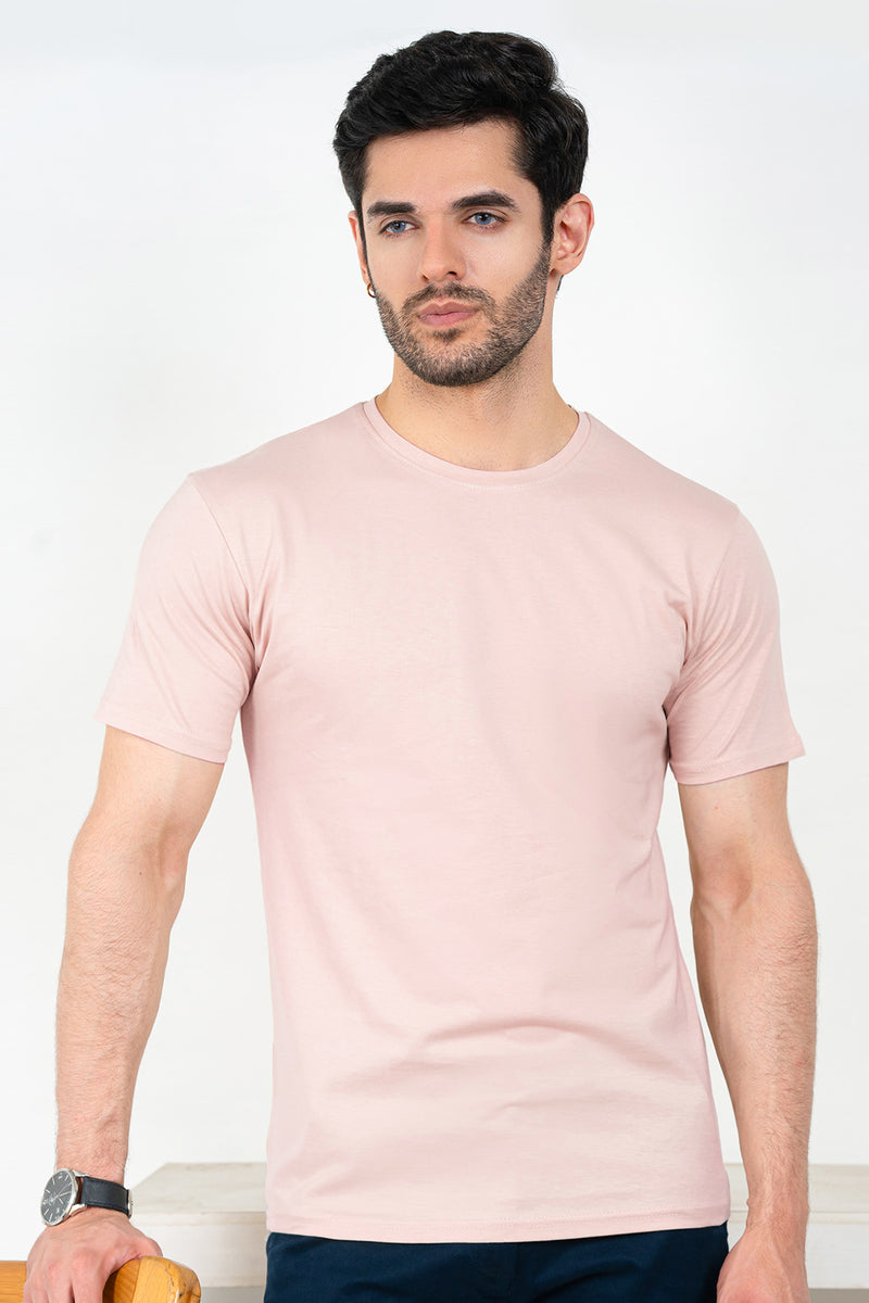 Mens" VINEY" Basic Cotton Crew Neck T-Shirt – Unze London