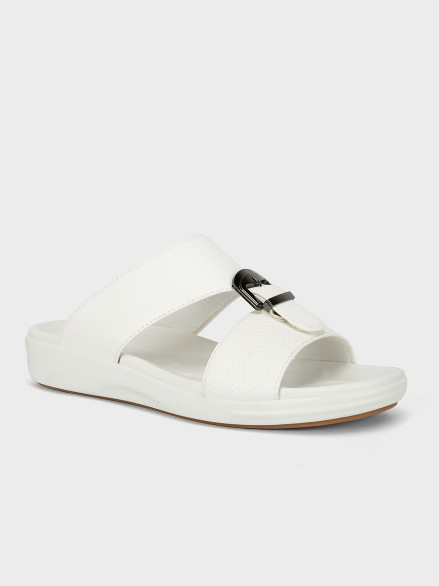 Mens "OLEH" Buckled Flat Summer Slippers – Unze London