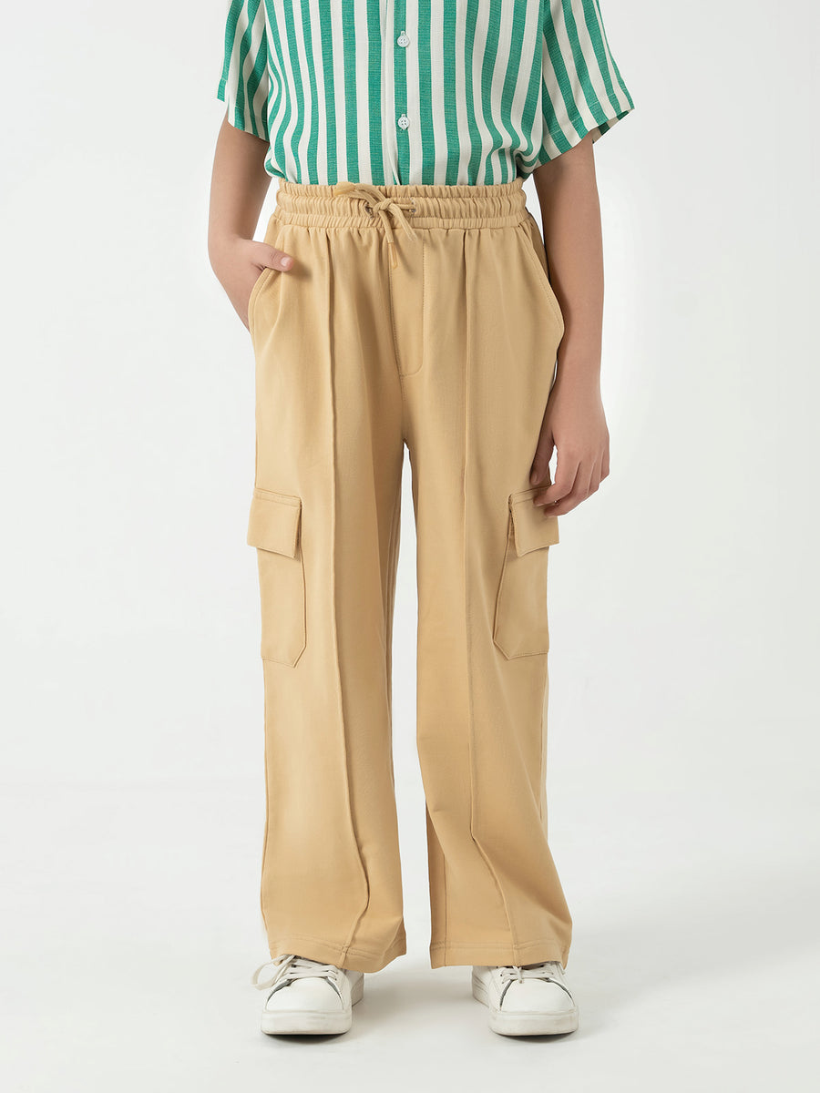 "PAIGE" Loose Fit Cargo Terry Trouser – Unze London