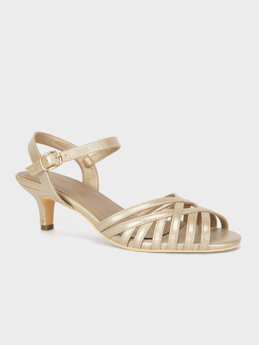 Women "DAKOA" Stylish Mid Low Heel Sandals – Unze London