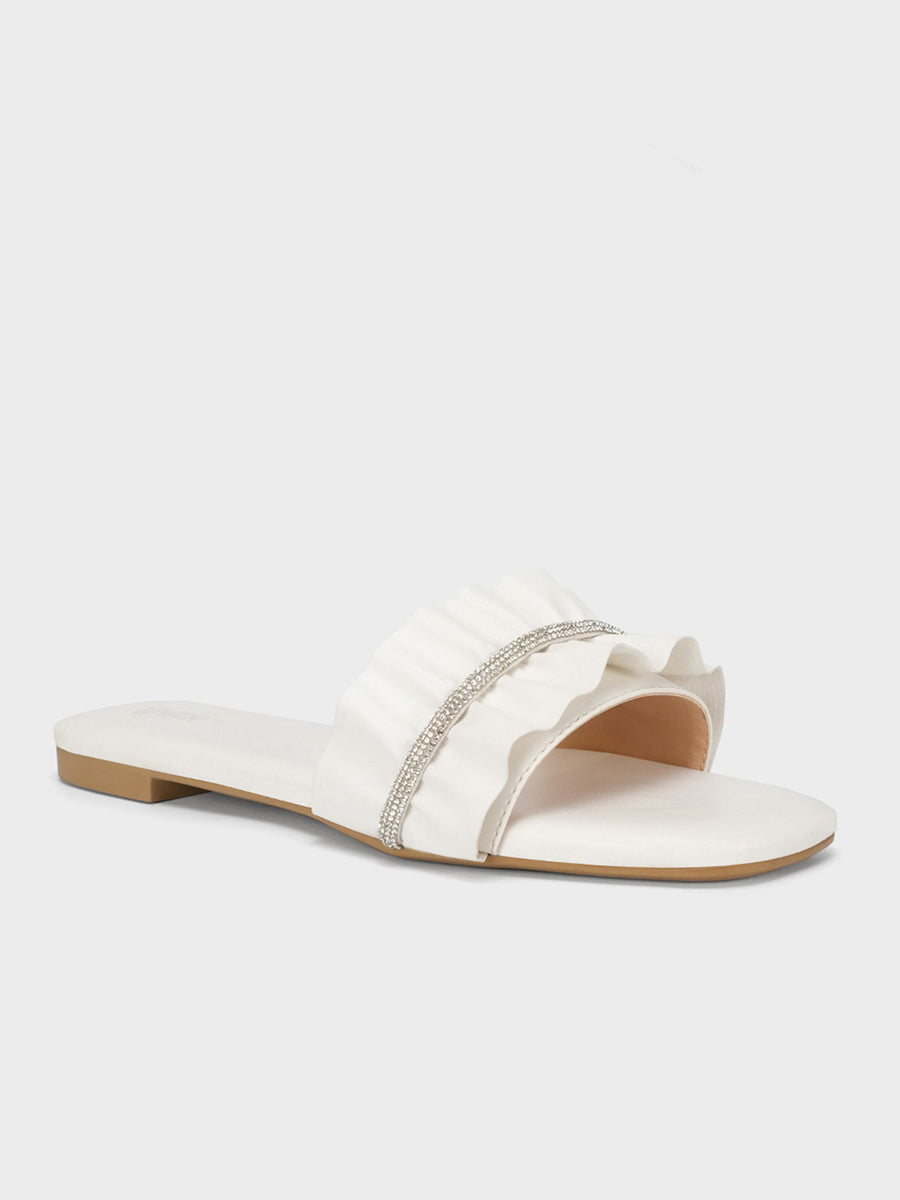 Women's "CASSIA" Decorated Stylish Slippers – Unze London