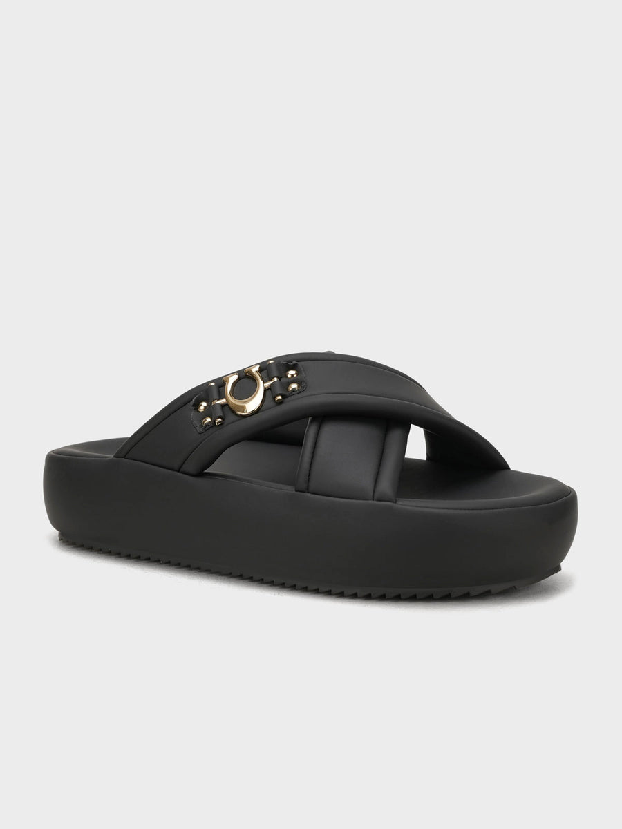 Women "ARRIGO" Stylish Cross Straps Slippers – Unze London