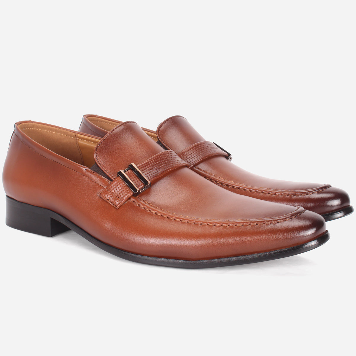 Mens "HUZIM" Leather Office Formal Slide In Shoes – Unze London