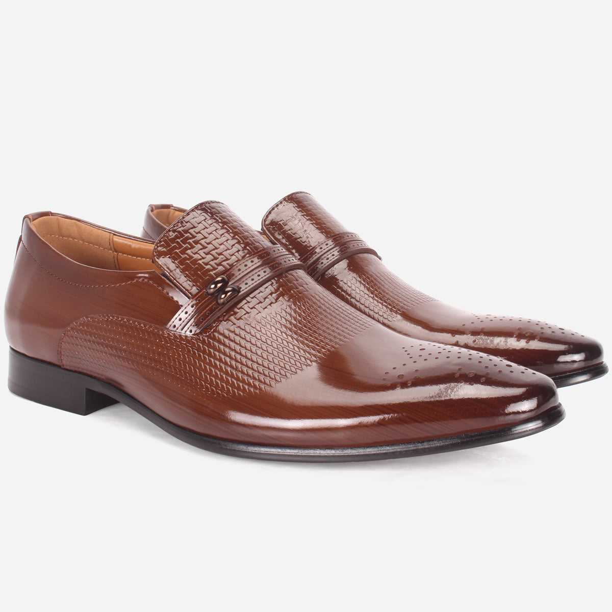 Mens "MILANO" Leather Dress Formal Slide In Shoes – Unze London