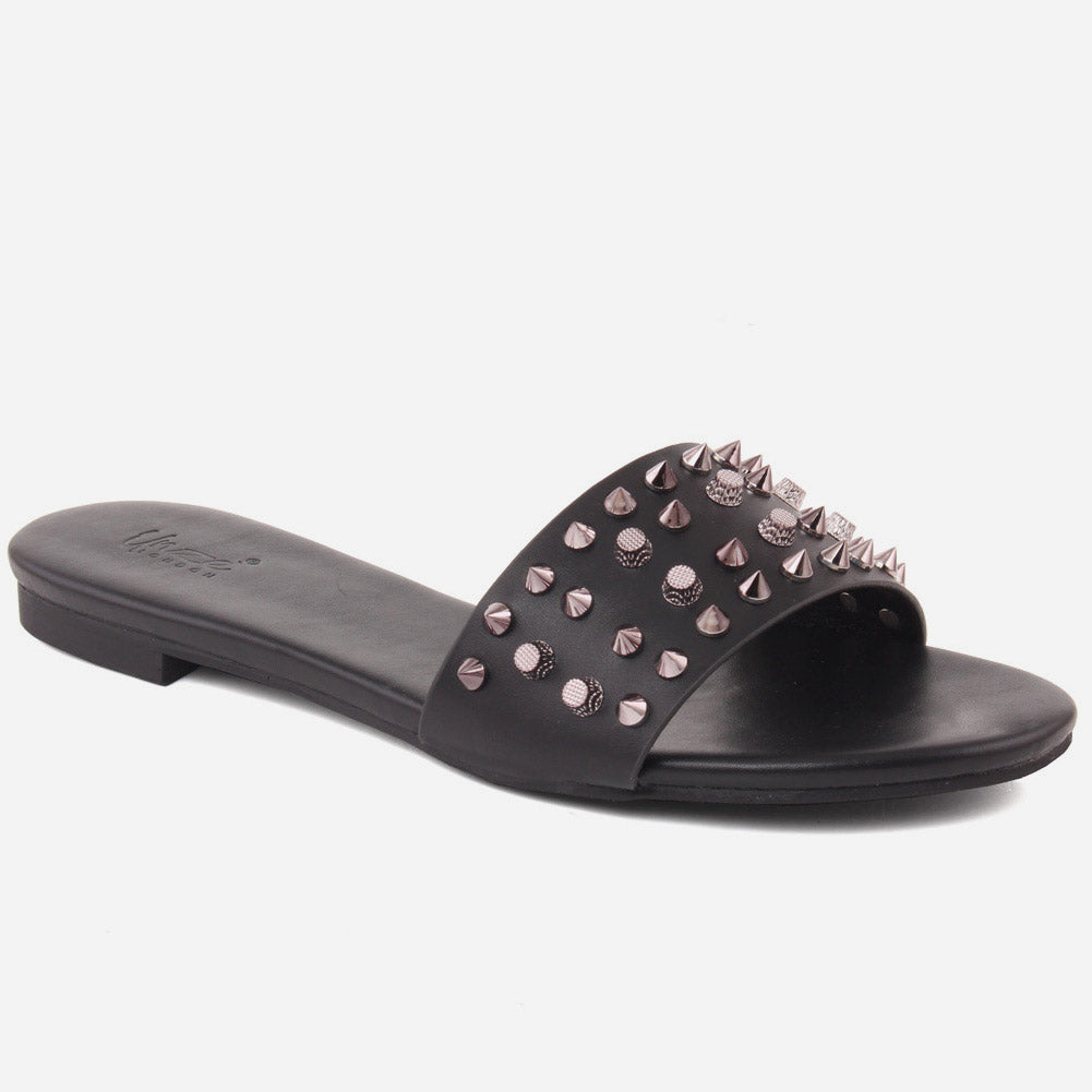 Women "ALINA" Sparkle Evening Look Slippers – Unze London