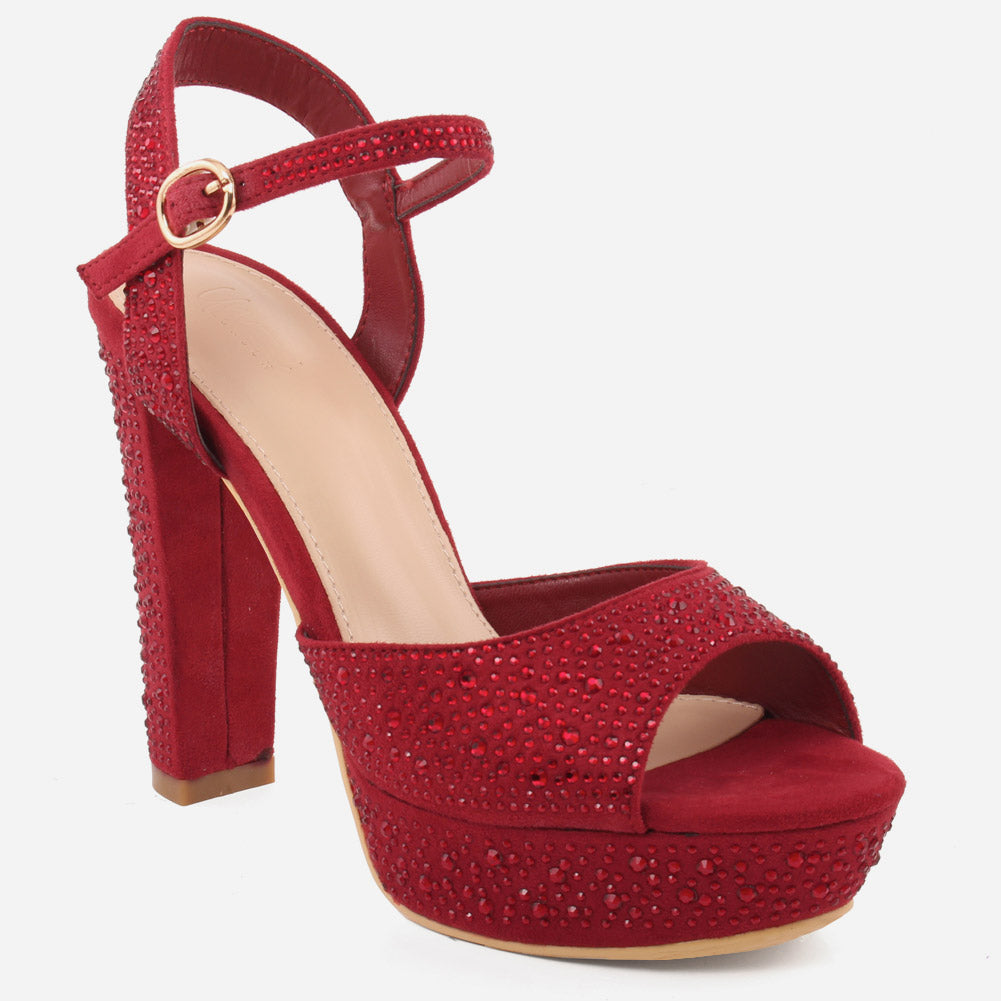 Women "POOPY" Block Heel Platform Sandals – Unze London