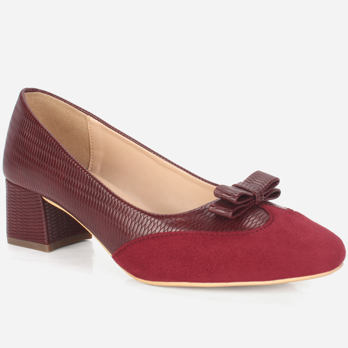 Womens "SKARLET" Round Toe Slide In Court Shoes – Unze London