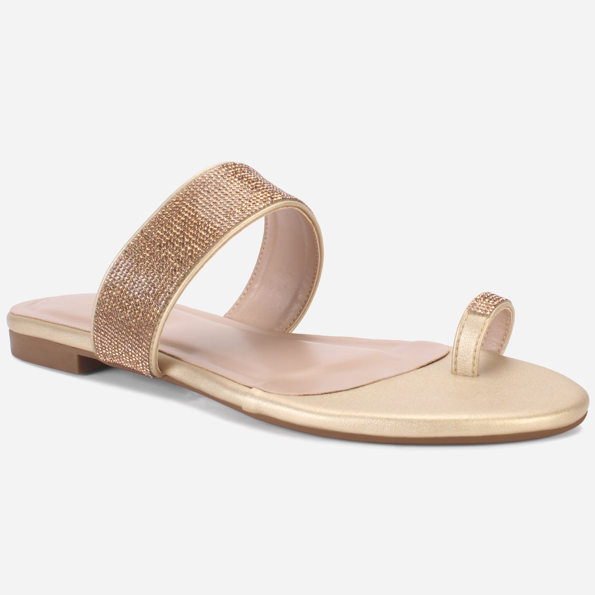 Women's "LEXI" Decorated Toe Ring Summer Slippers – Unze London