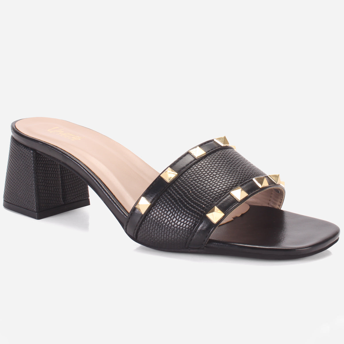 Womens "DEENA" Decorated Block Heeled Sandals – Unze London
