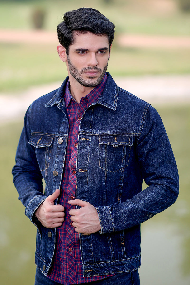 Men's "ZORAX" Cotton Denim Combat Jacket Outerwear – Unze London