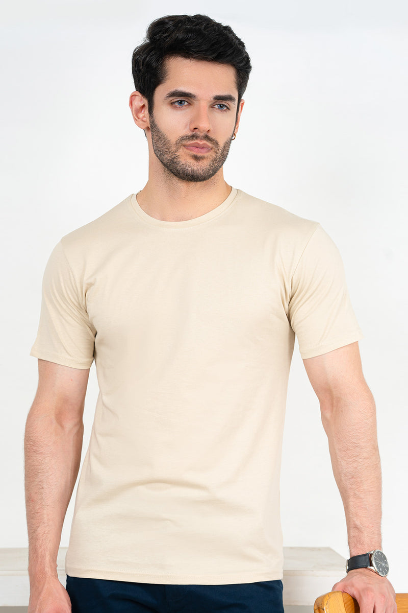 Mens" VINEY" Basic Cotton Crew Neck T-Shirt – Unze London